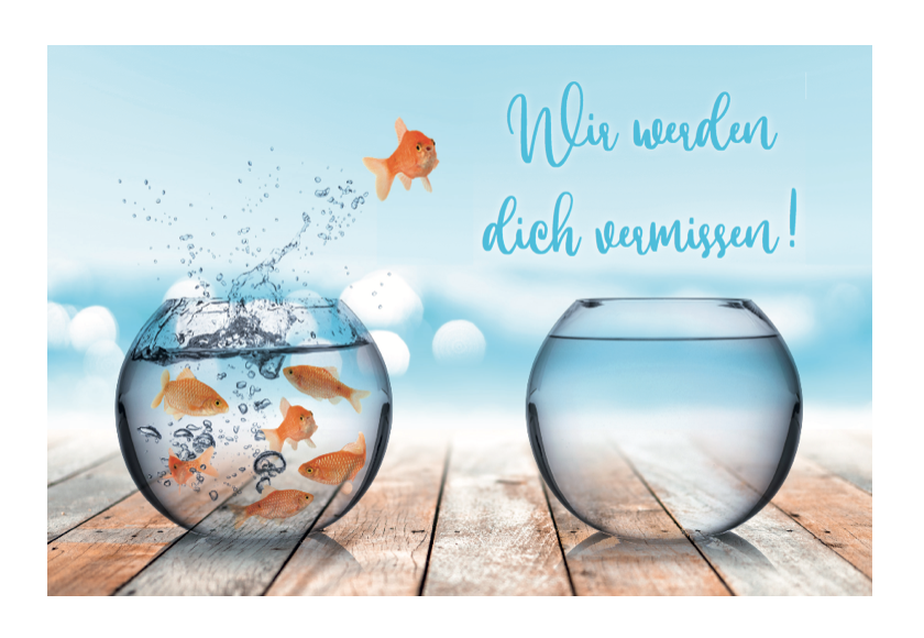 1 Abschiedskarte 12x18cm Ruhestand Kündigung Abschied Kollege Kollegin ...